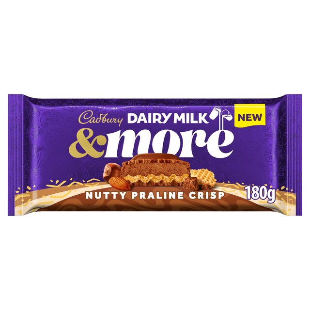 Cadbury Dairy Milk & More Nutty Praline Crisp 180g – The Hamlet British ...