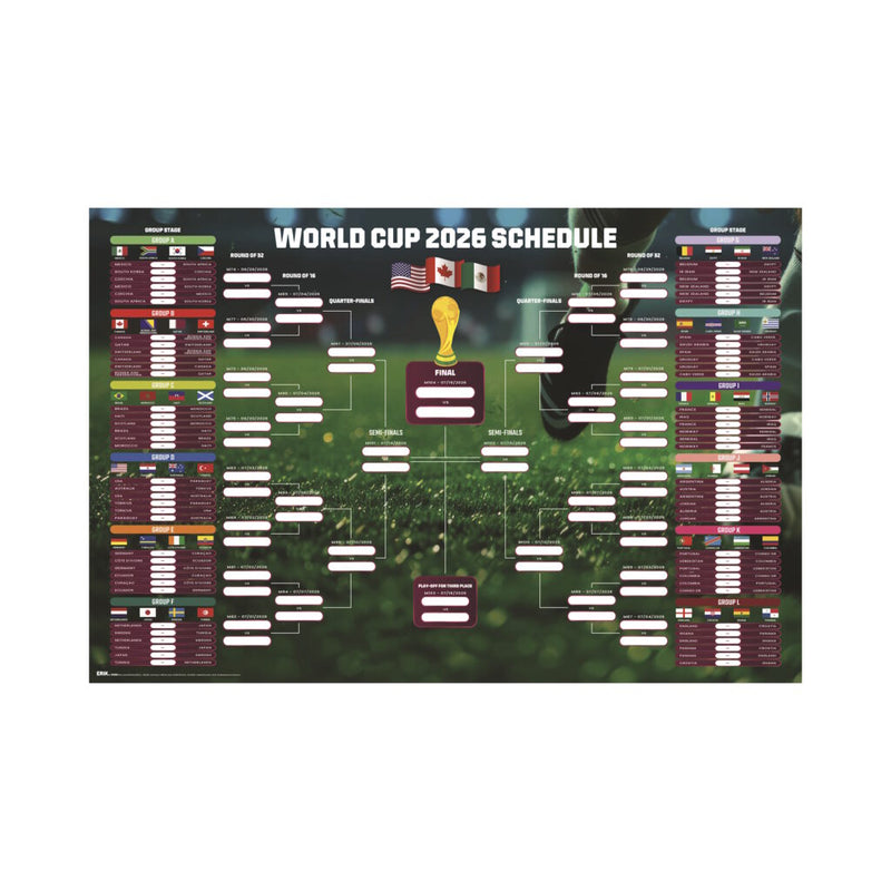 2026 FIFA World Cup Match Bracket Poster (24x36) – The Hamlet British Store