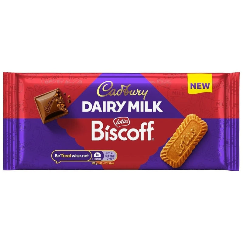 Cadbury Dairy Milk Biscoff Bar 95g – The Hamlet British Store